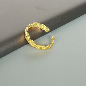 Braided Toe Ring | Gold Plated Toe Ring | Free Size Toe Band | Boho Body Jewelry | Minimalist ...
