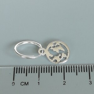 World Map Charm Hoops | Sterling Silver Hoops | 12 Mm Hoop | Atlas ...