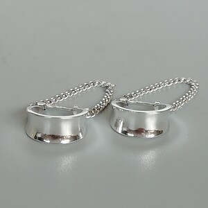 Sterling Silver Chain Hoops Long Chain Hoops Minimalist - Etsy