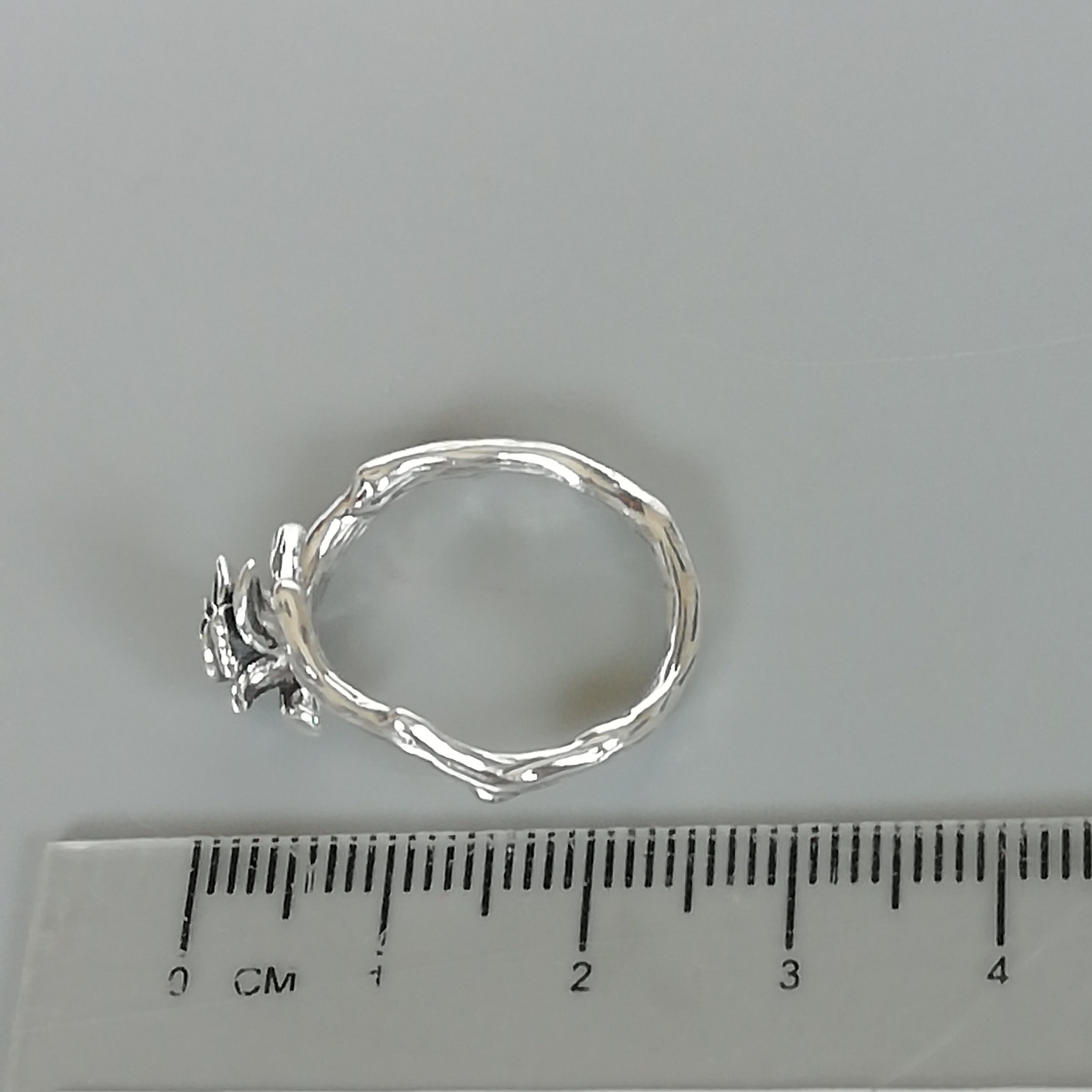 Freie Größe Sterling Silber Ring | Rosen Ring silber | Verstellbarer ...