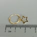 Gold Star Charm Hoop Gold Plated Star Hoops 12 Mm - Etsy