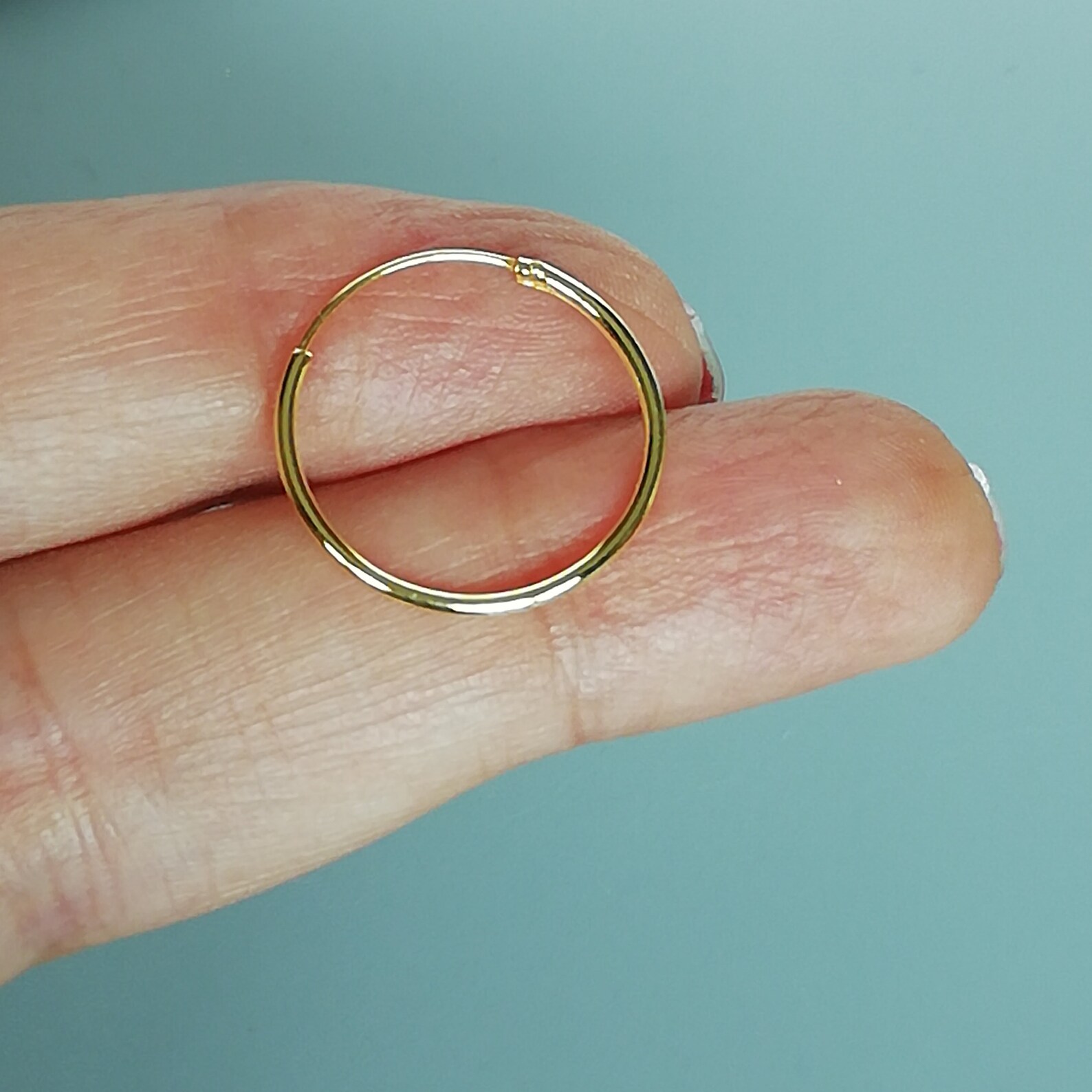 Gold Hoop Earrings | 16mm Gold Dipped Hoops | Endless Ear Hoops ...
