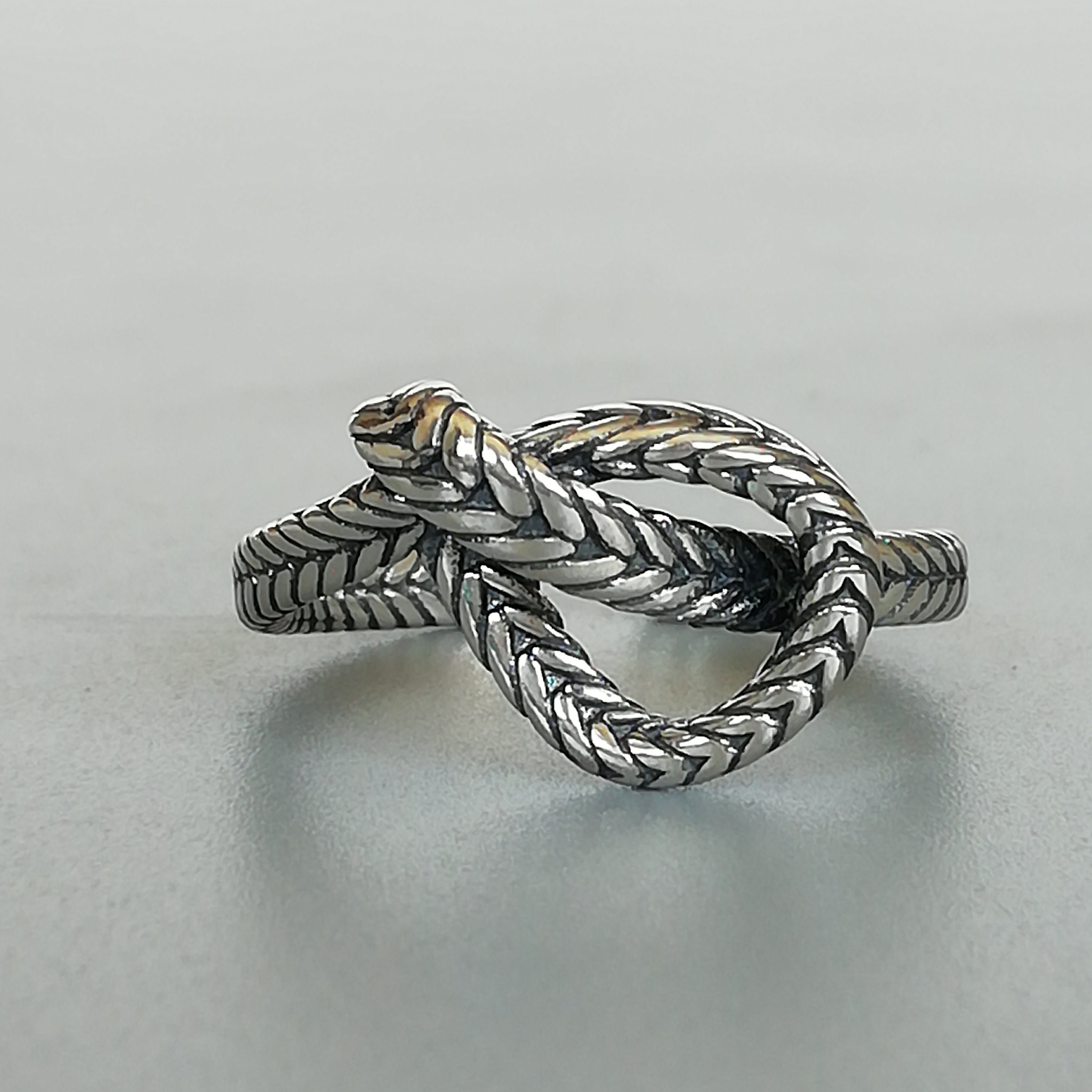 Sterling Silber Ring | Knotenring | Statement Ring | Seilringe ...