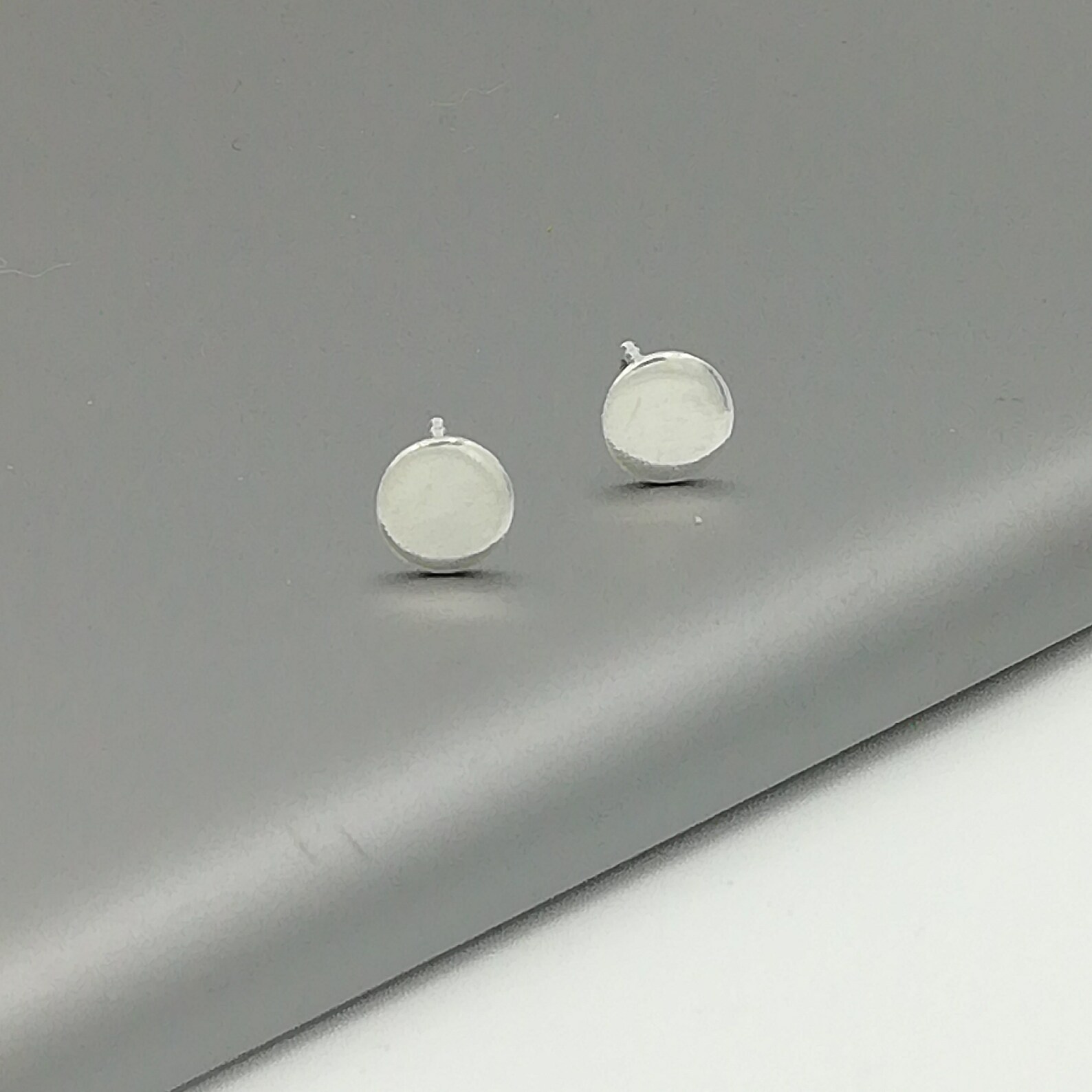 6mm Ear Studs Round Silver Studs Tiny Studs Simple Ear - Etsy