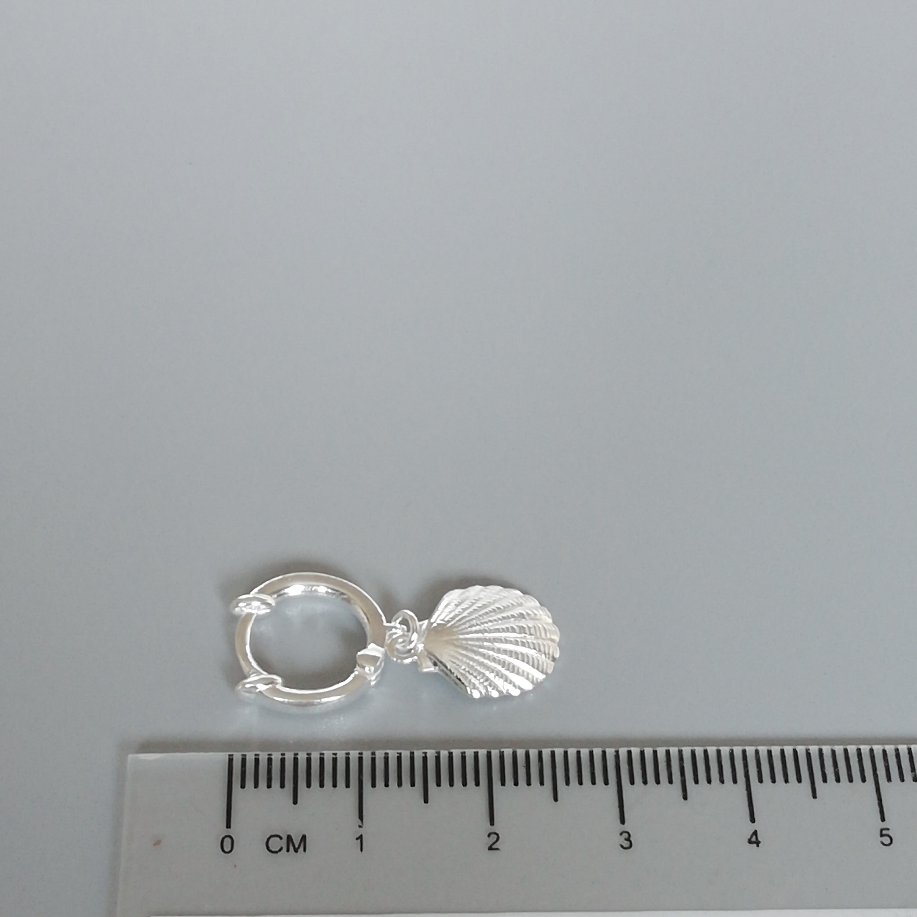 Silver hoops with sea shell charm 12 mm hoops Silver | Etsy