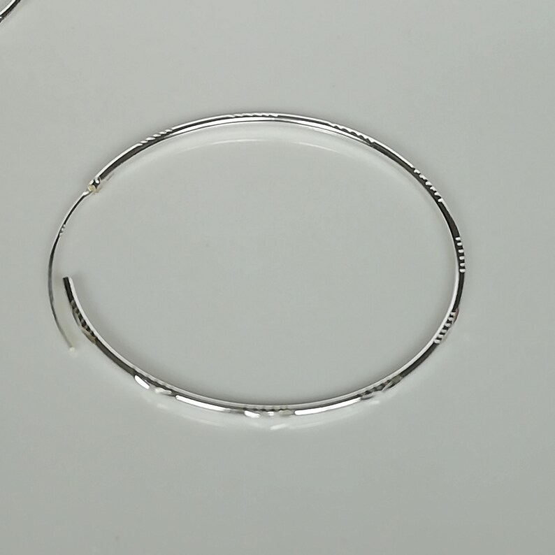 Large silver hoops Round hoops Silver jewelry Minimalist | Etsy