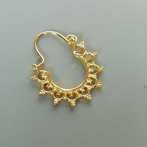 Bali Gold Hoops | Dramatic Gold Hoops | Gold Plated Hoops | Gift for ...
