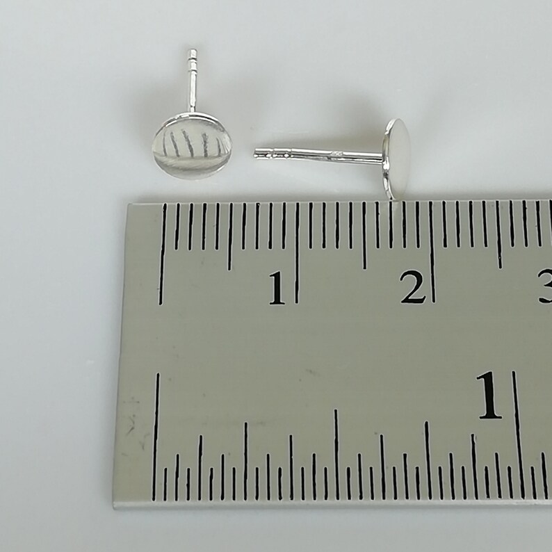 6mm Ear Studs Round Silver Studs Tiny Studs Simple Ear - Etsy