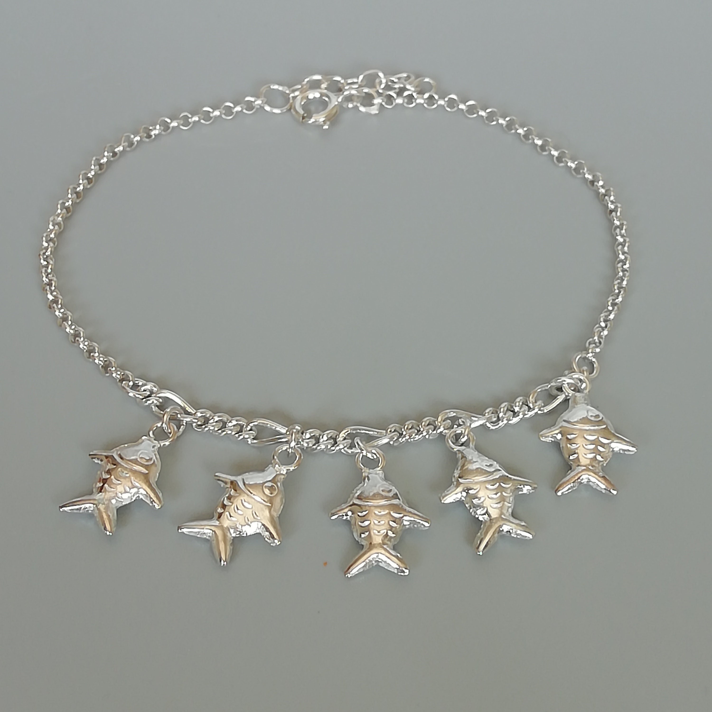 Silver fish chain bracelet Chain bracelet Wrist jewelry | Etsy