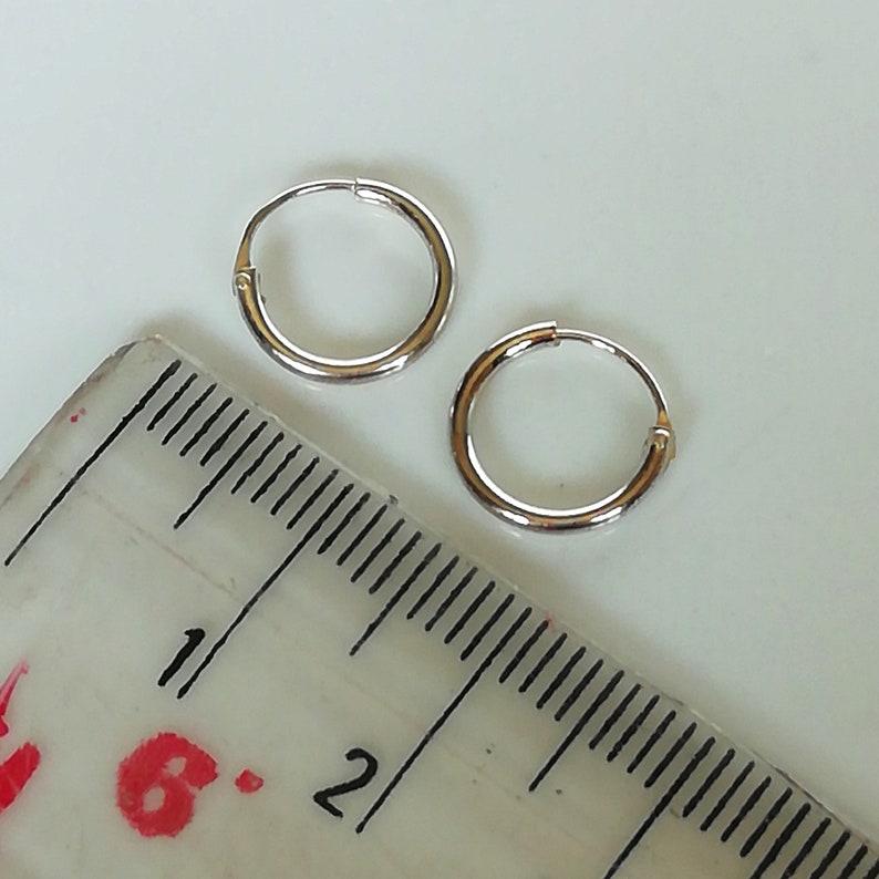 10mm Hoops Tiny Silver Hoops Silver Hoop Earrings Silver - Etsy