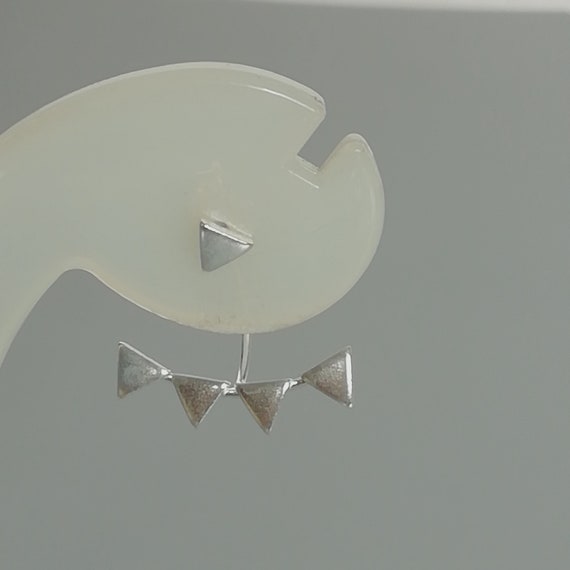 Sterling Silver Ear Jacket Triangles Ear Jacket Bohemian - Etsy