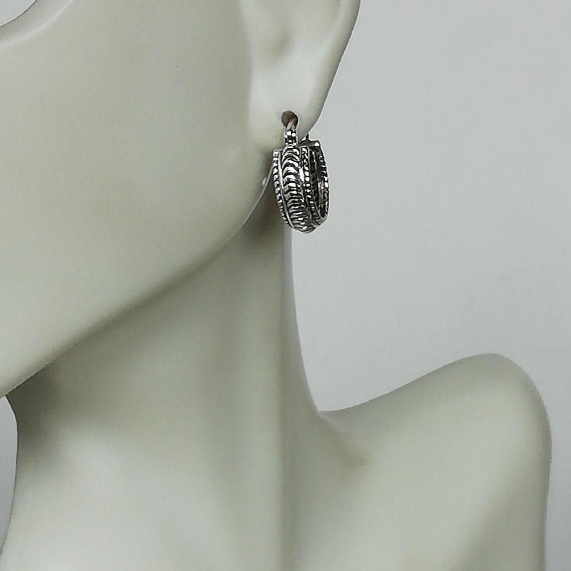 Sterling silver Egyptian hoops Simple 925 hoops Bohemian | Etsy