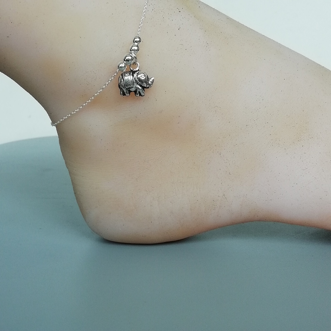 Indian Elephant Charm Anklet Silver Elephant Anklet Silver - Etsy