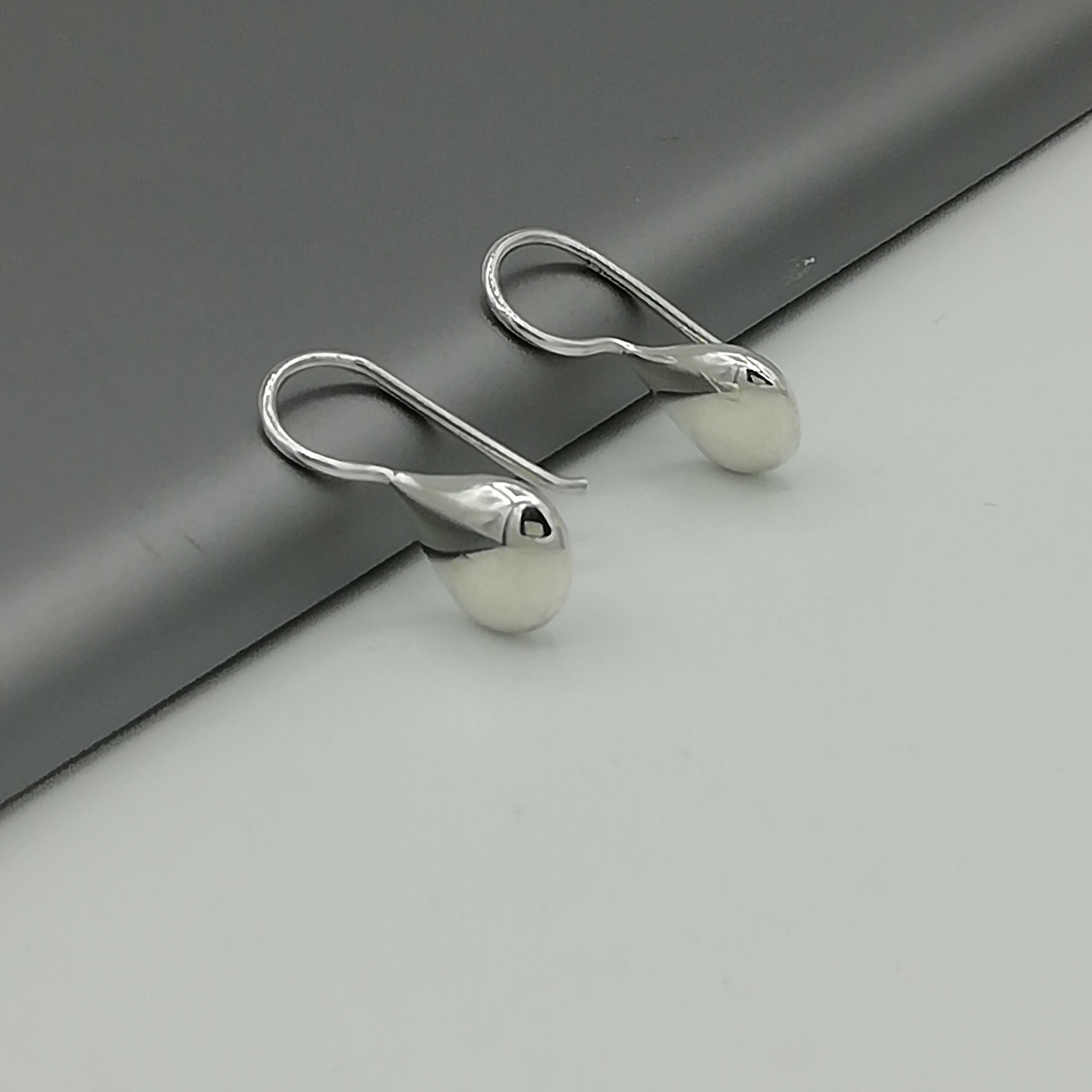 Silver Drop Earring Simple Silver Earrings Tear Drop | Etsy