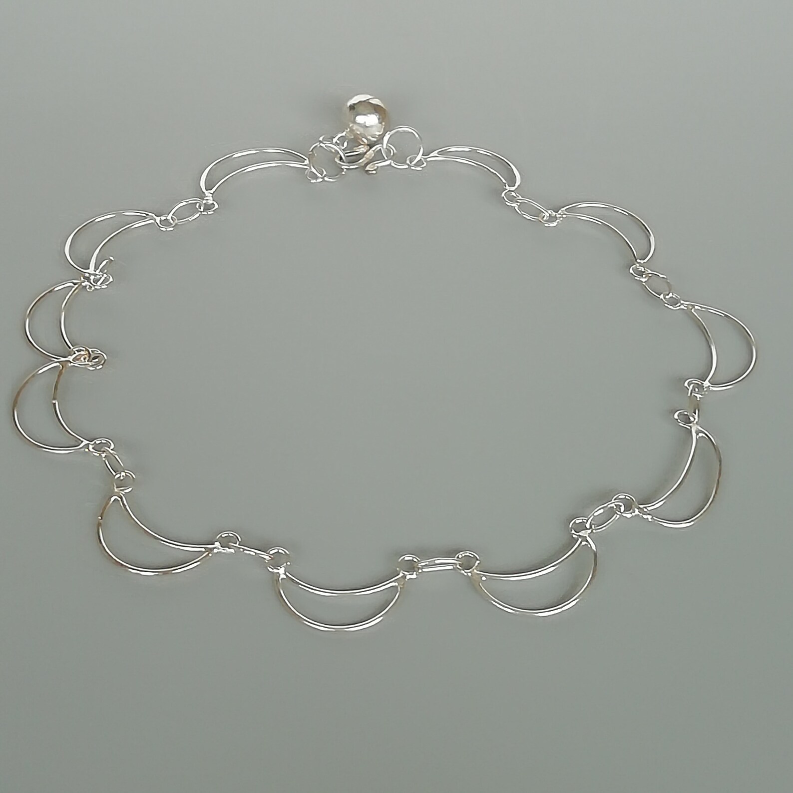 Silver Arcs Anklet Ethnic Sterling Silver Anklet Chain - Etsy