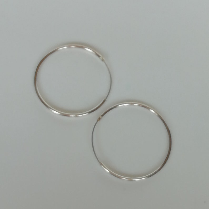 30mm Silver Hoops Silver Hoop Earrings Big Hoops Silver - Etsy