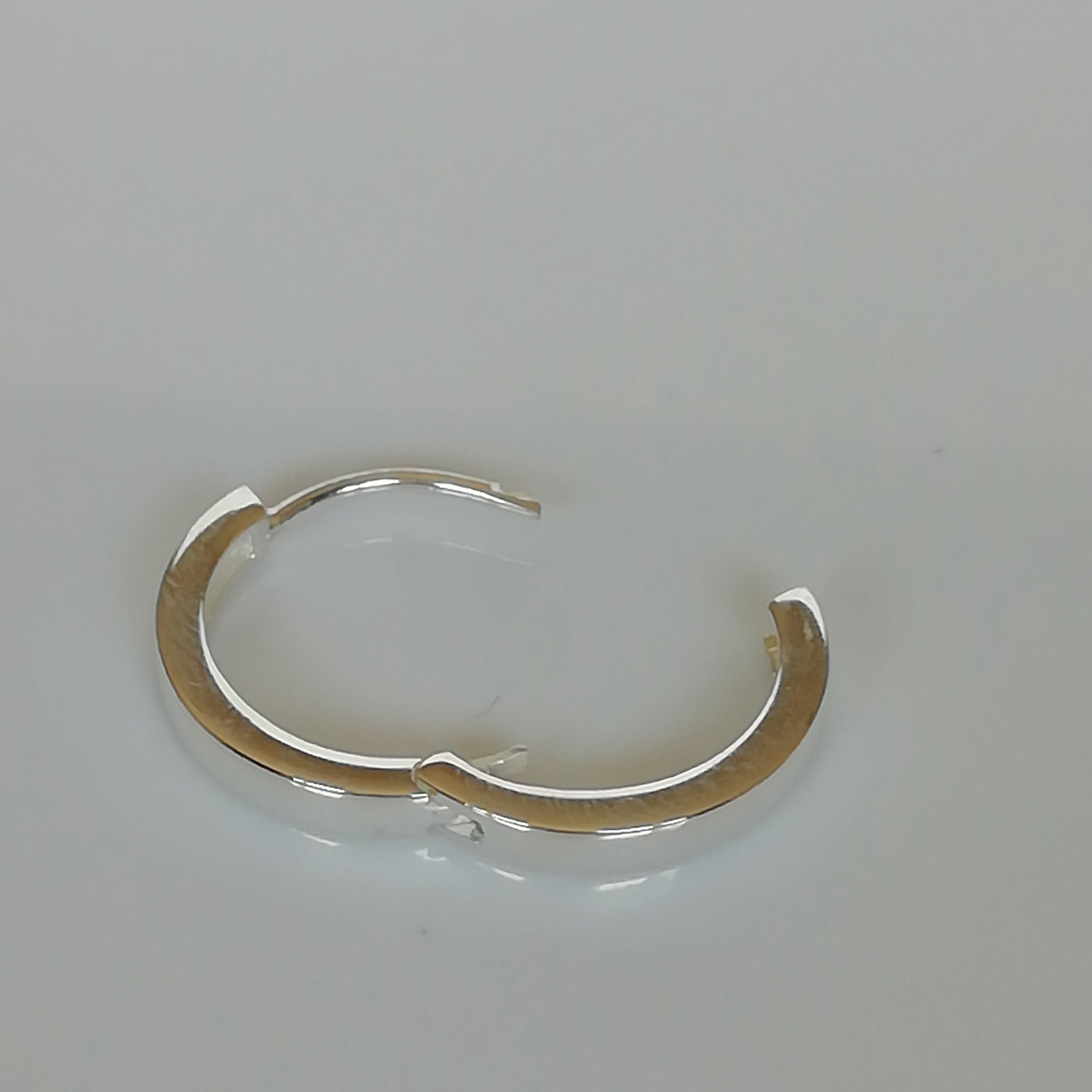 20 Mm Silver Hoops Flat Hoops Silver Jewelry Minimalist | Etsy