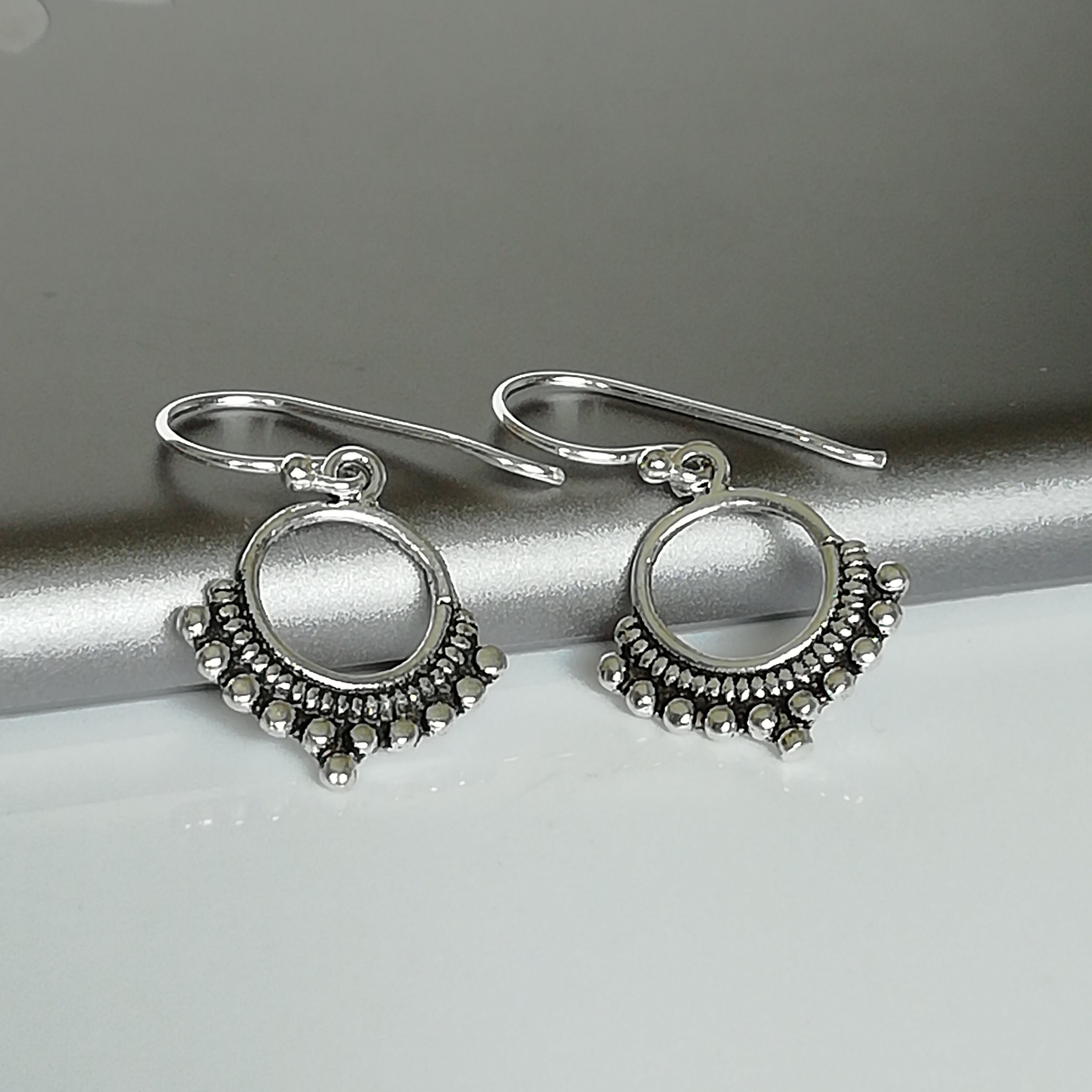 Indian ear danglers Ethnic silver earrings Silver jewelry | Etsy