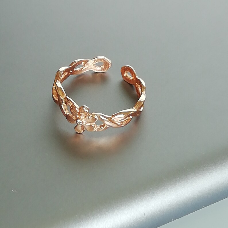 Flower Toe Ring Gold Toe Ring Rose Gold Toe Ring Feet - Etsy