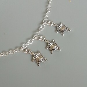 Tiny Turtles Anklet | Turtle Foot Chain | Wanderlust Jewelry | Silver ...