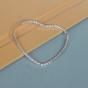 Sterling Silver Endless Heart Hoops | Lightweight Hoops | Sparkly Hoops ...