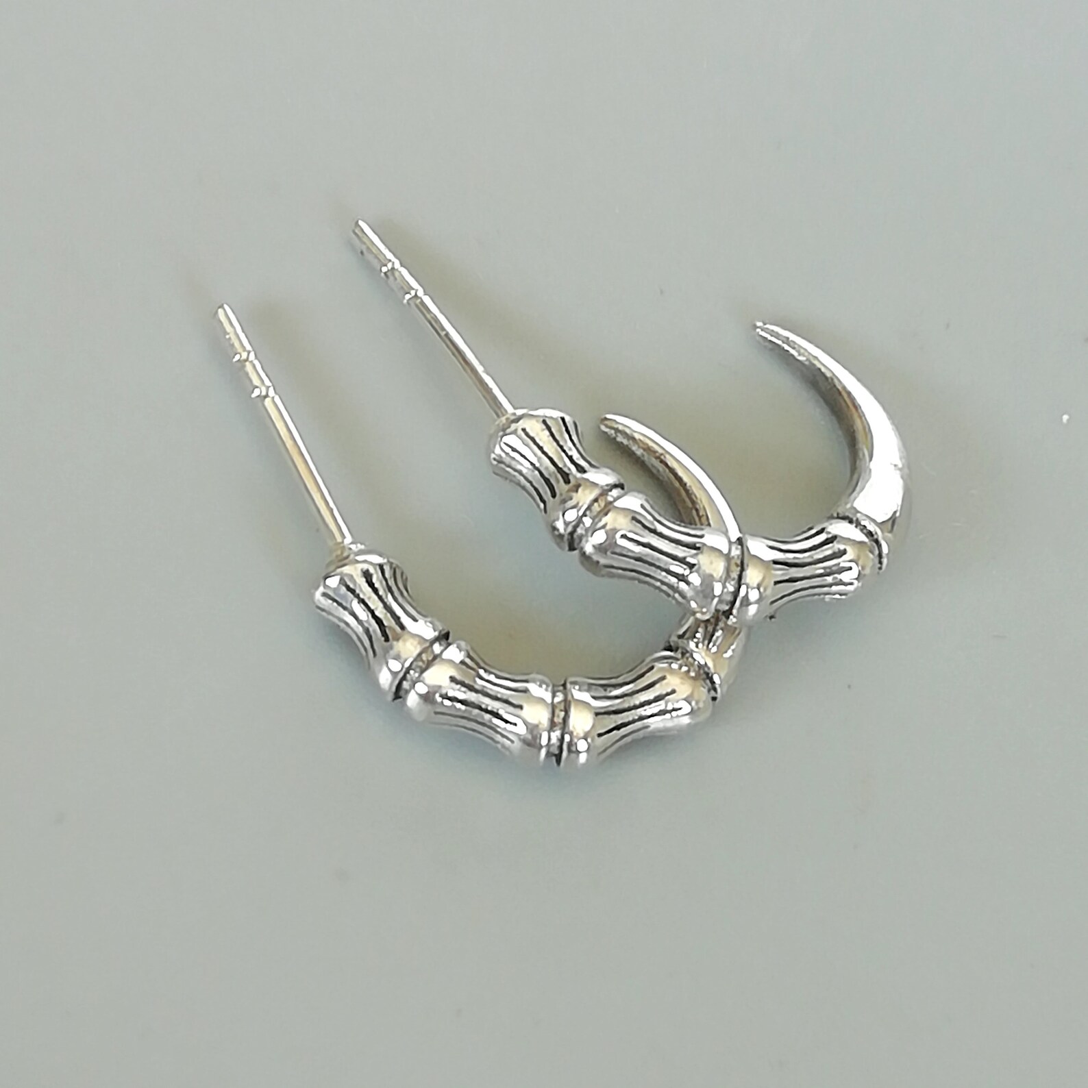 Silver Hoop Earring | Bone Hoops | Interrupted Hoops | Silver Jewelry ...