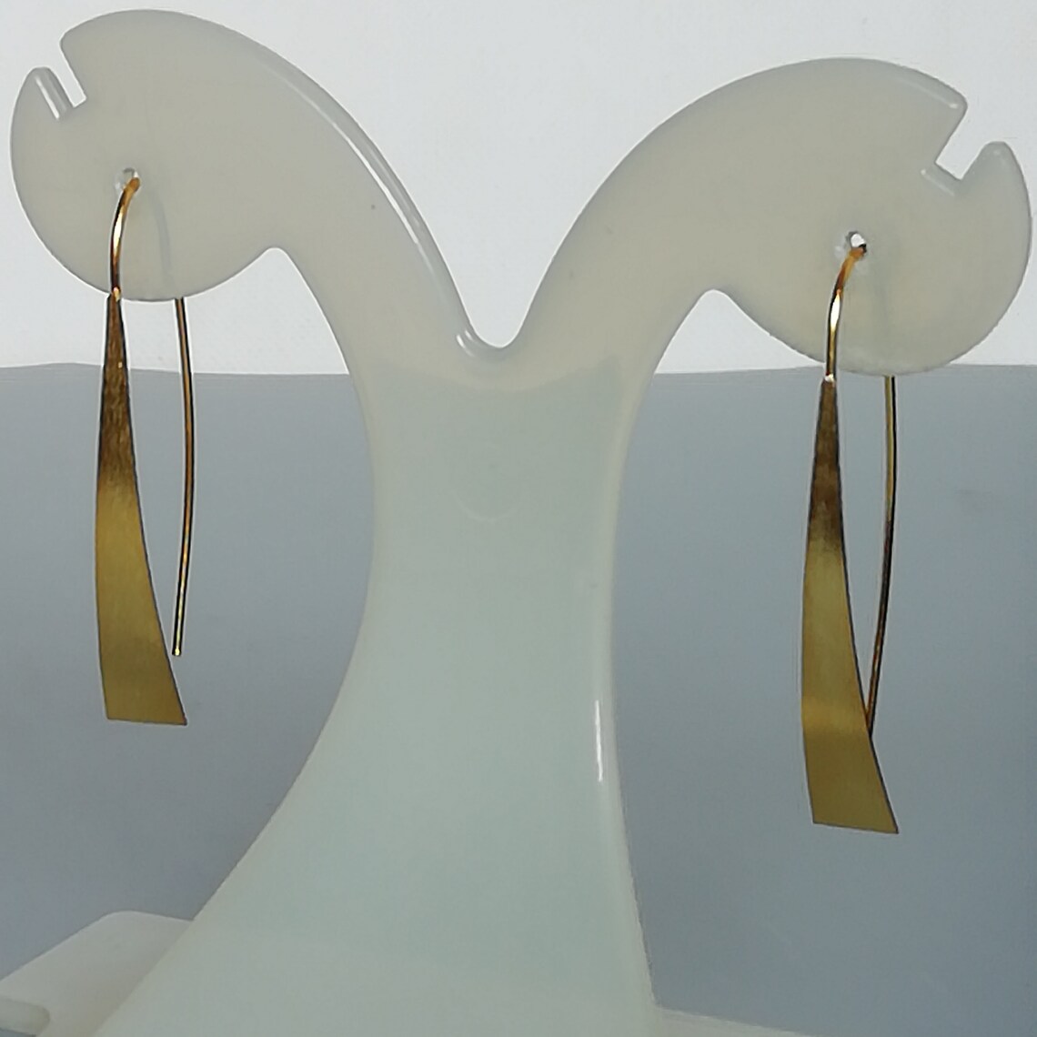 Long Hook Gold Plated Danglers Long Open Ended Hoop Ear - Etsy