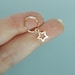 Gold Star Charm Hoop | Gold Plated Star Hoops | 12 Mm Celestial Hoops ...