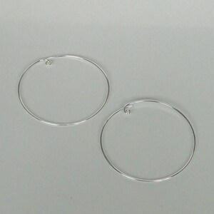 Large Silver Hoops | 50 Mm Hoop Earrings | Silver Jewelry | Minimalist ...