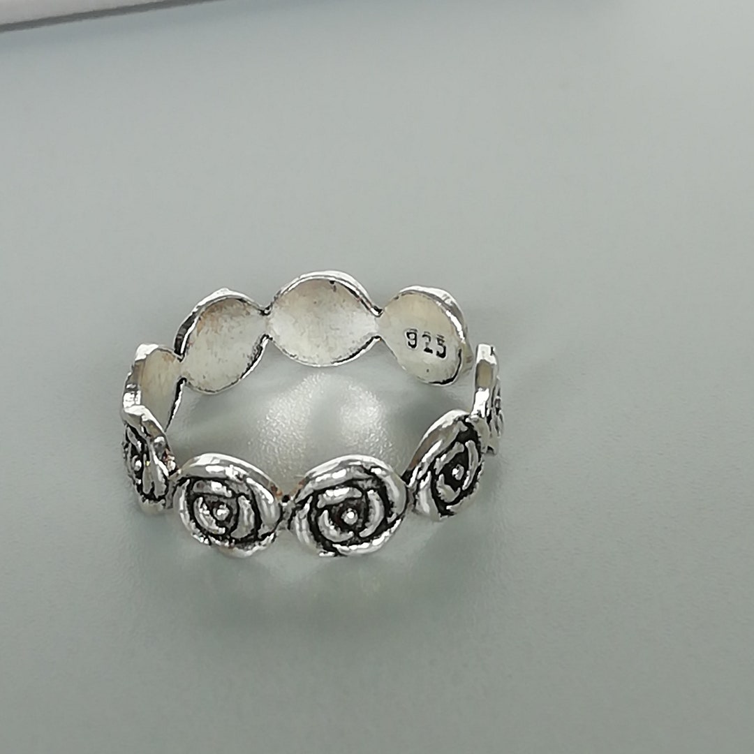 Sterling Silver Roses Toe Ring | Bohemian Toe Ring | Silver Body ...