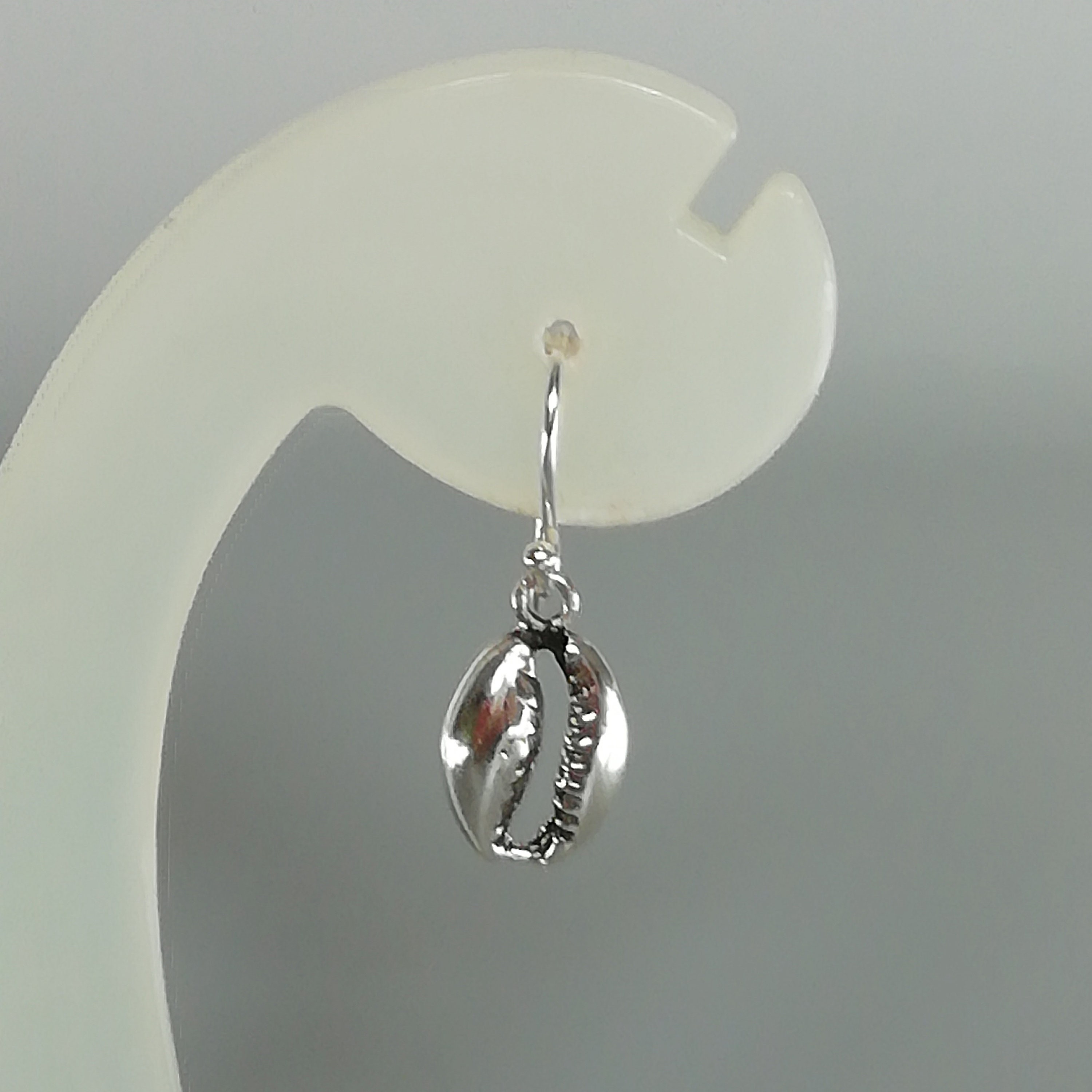 Cowrie Shell Earring | Silver Shell Ear Danglers |cowrie Shell Charm ...