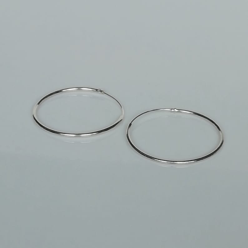 30mm Silver Hoops Silver Hoop Earrings Big Hoops Silver - Etsy