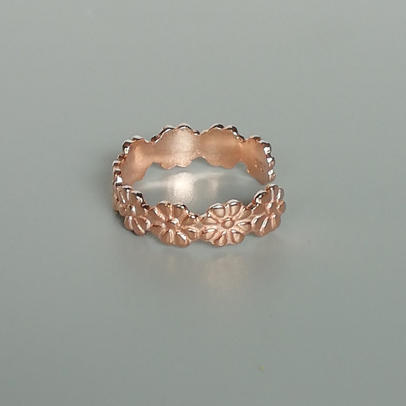 Daisy Flowers Toe Ring Rose Gold Daisy Toe Ring Feet | Etsy