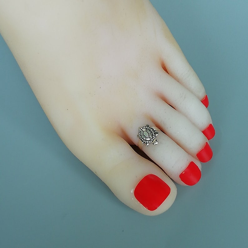 Turtle Toe Ring Toe Ring Sterling Silver Toe Ring Turtle | Etsy