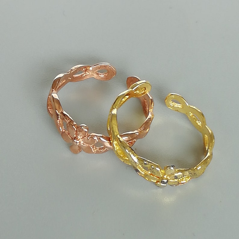 Flower Toe Ring Gold Toe Ring Rose Gold Toe Ring Feet - Etsy