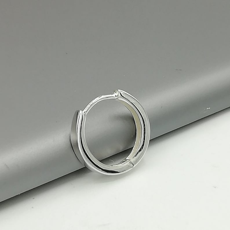 16mm Silver Hoops | Band Hoops | Hinged Hoops | Silver Jewelry ...