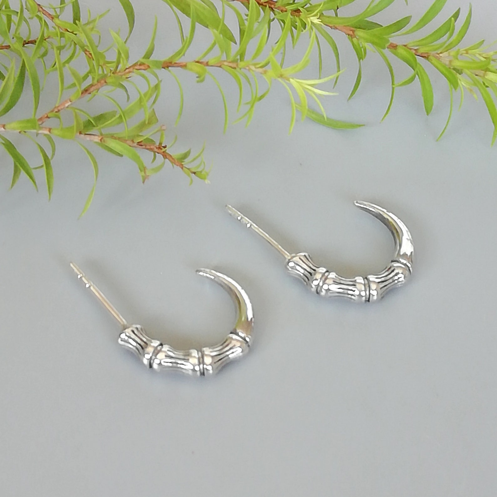 Silver Hoop Earring | Bone Hoops | Interrupted Hoops | Silver Jewelry ...