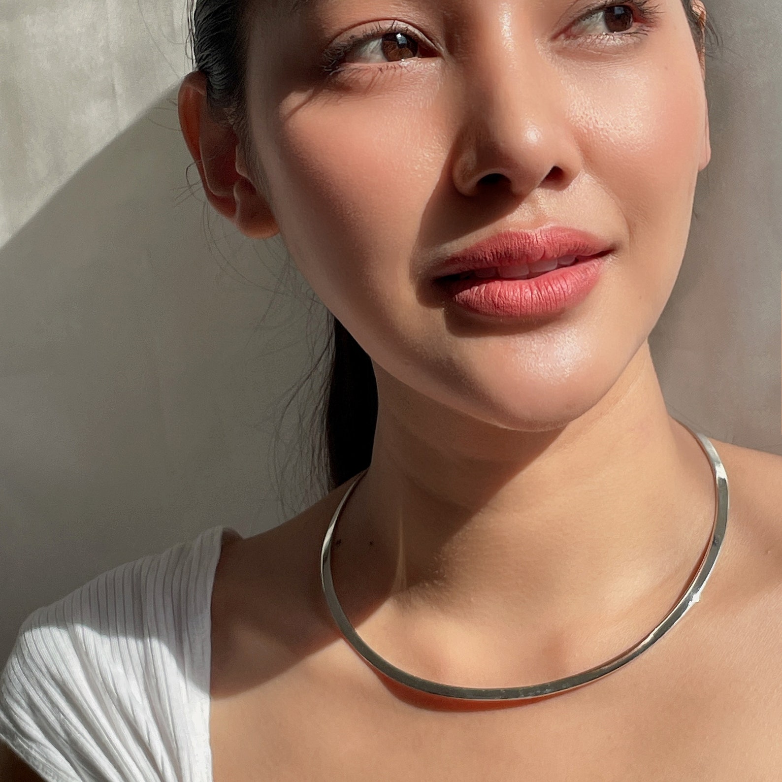 Sterling Silver Neck Torque Neck Choker Silver Necklace - Etsy