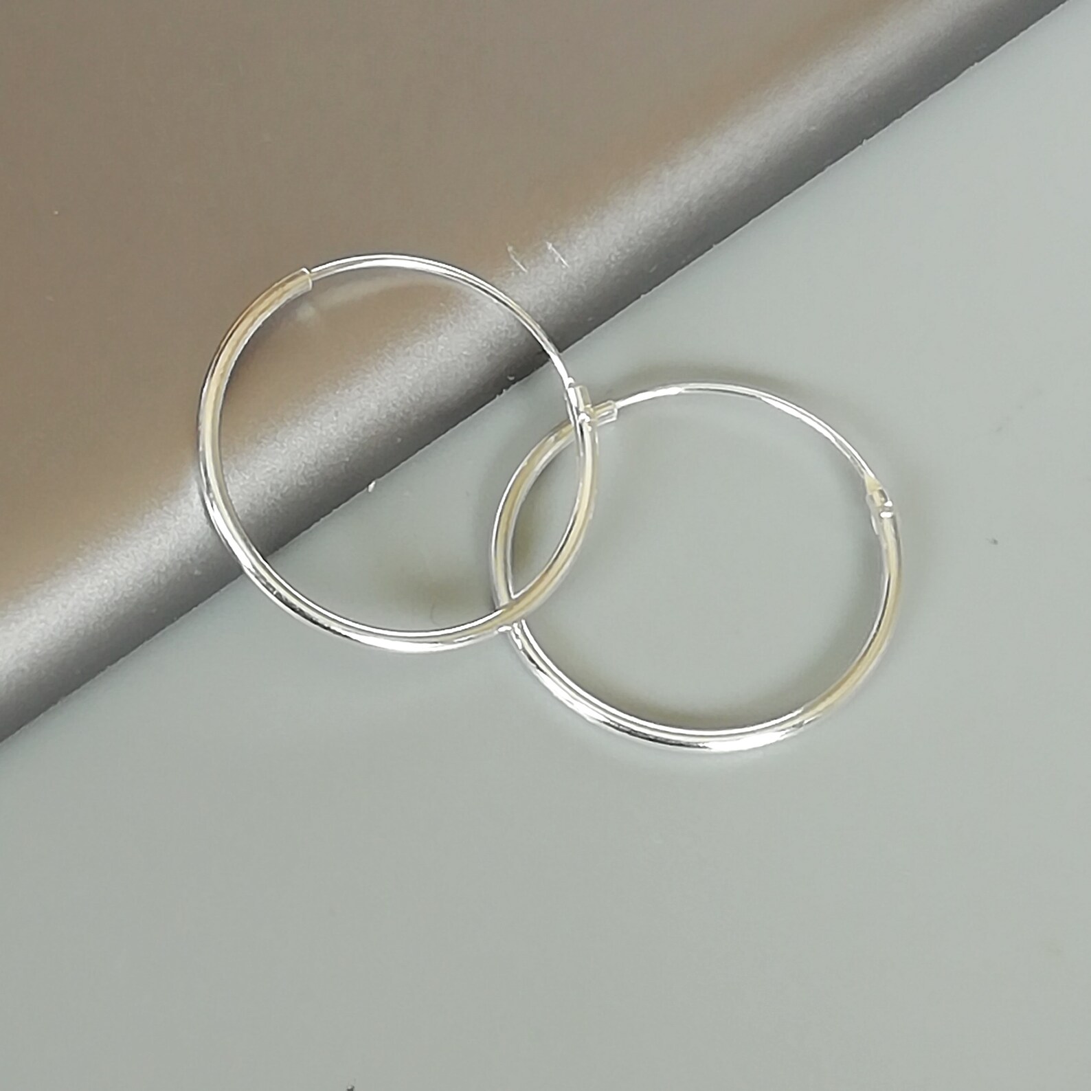 Sterling Silver 20mm Ear Hoops Ear Hoops Minimalist - Etsy