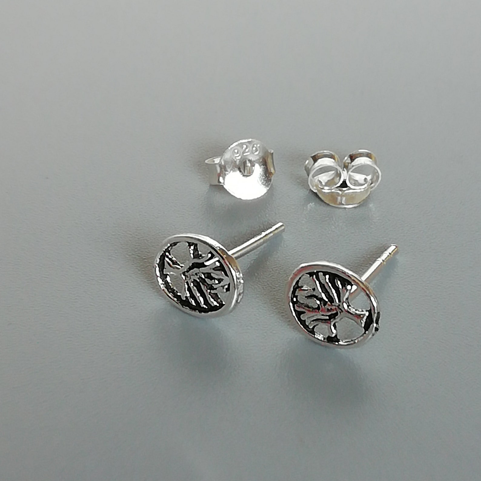 Silver Tree of Life Ear Studs Tiny Earrings Cartilage - Etsy