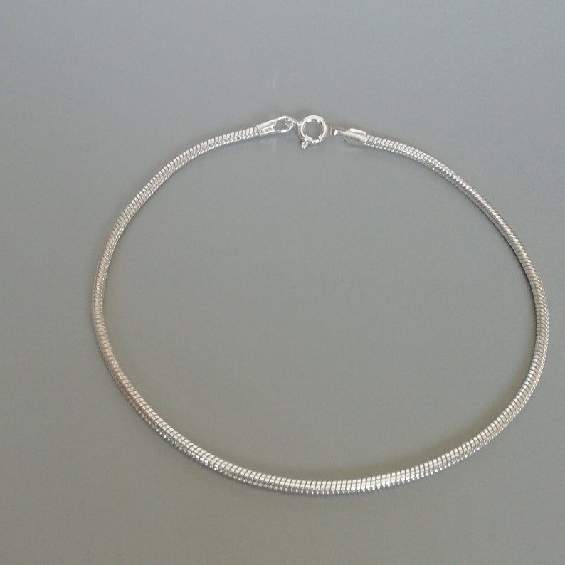 Silver snake chain bracelet Minimalist bracelet Wrist | Etsy