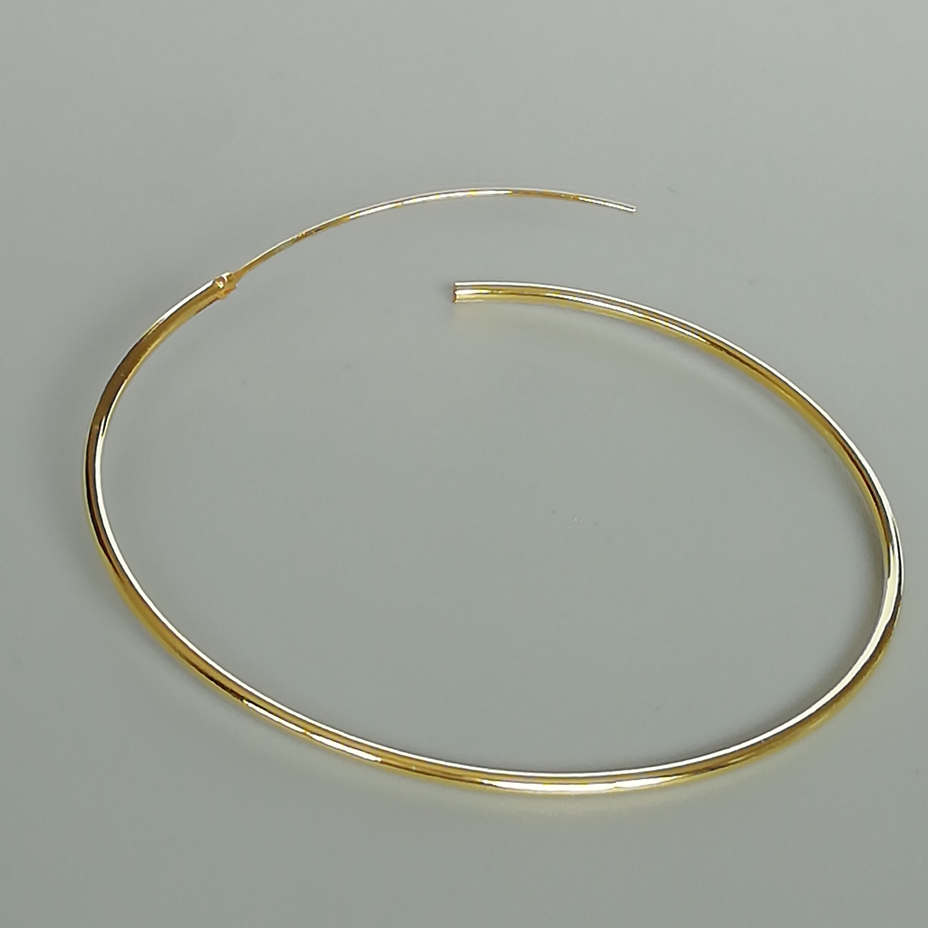 Large gold hoop earrings 60 mm dramatic gold plated hoops | Etsy