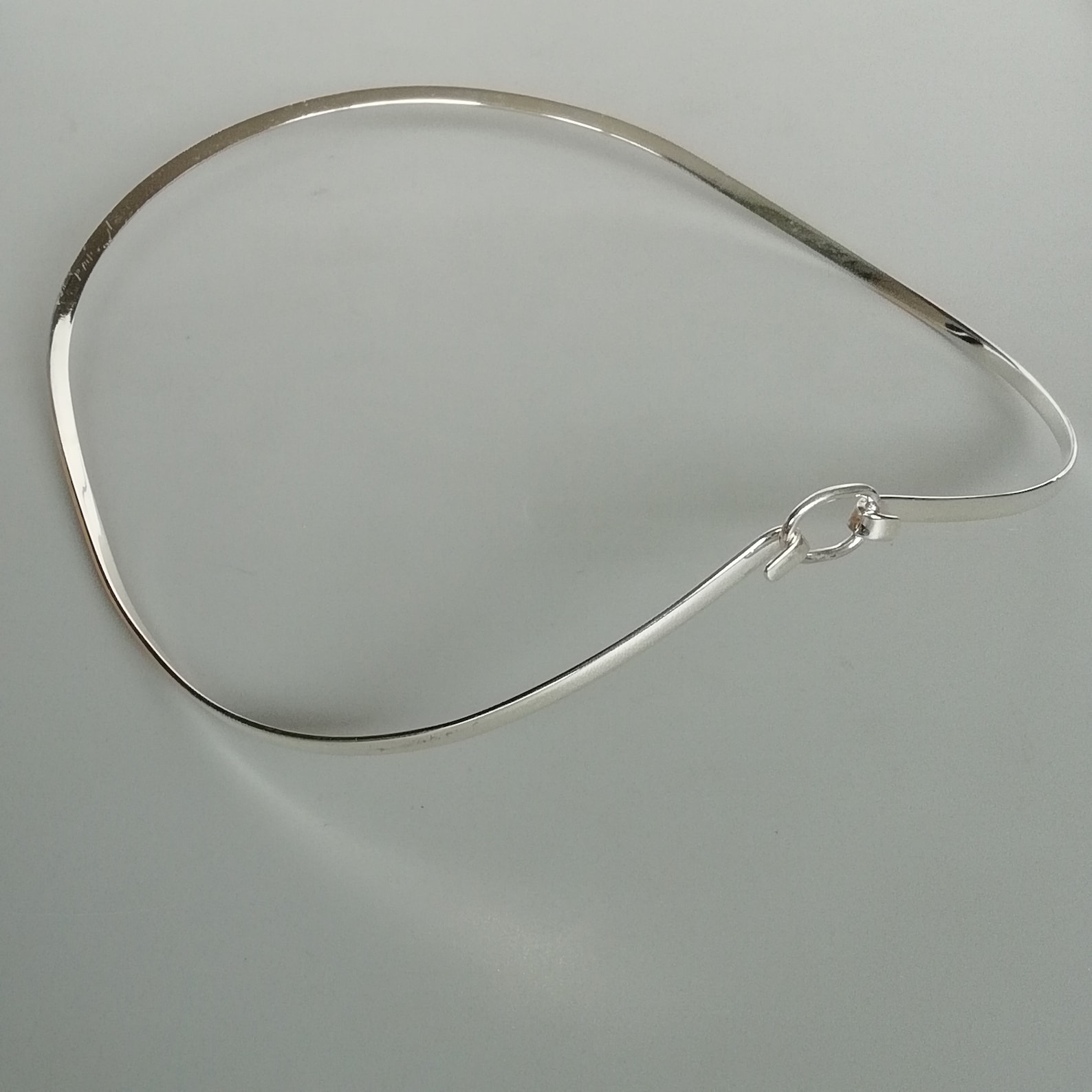 Sterling Silver Neck Torque Neck Choker Silver Necklace - Etsy