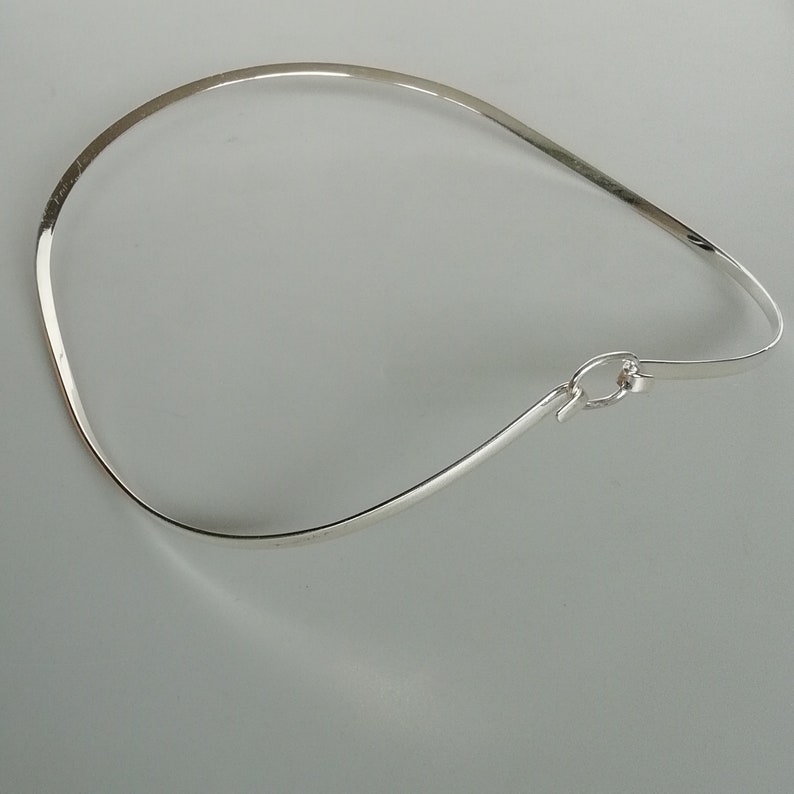 Sterling Silver Neck Torque Neck Choker Silver Necklace - Etsy