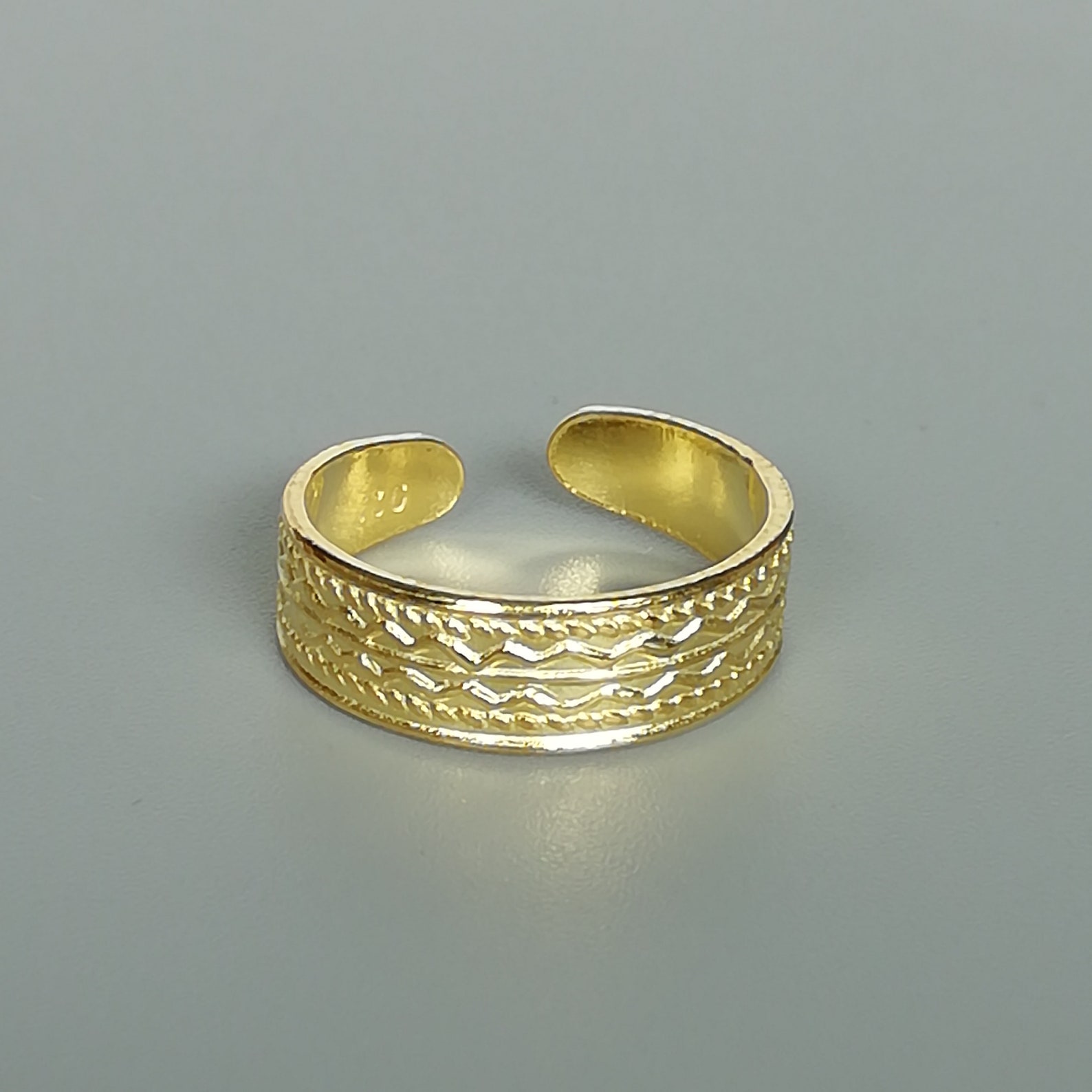 Indian Gold Toe Ring Sterling Silver Toe Ring Feet Ring - Etsy