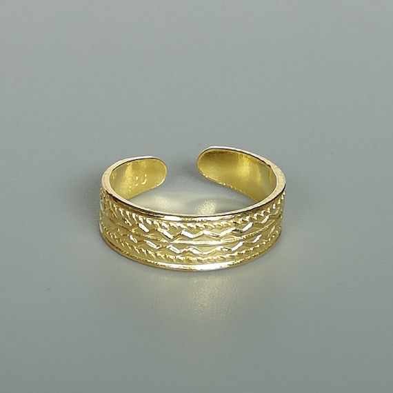 Indian Gold Toe Ring Sterling Silver Toe Ring Feet Ring | Etsy