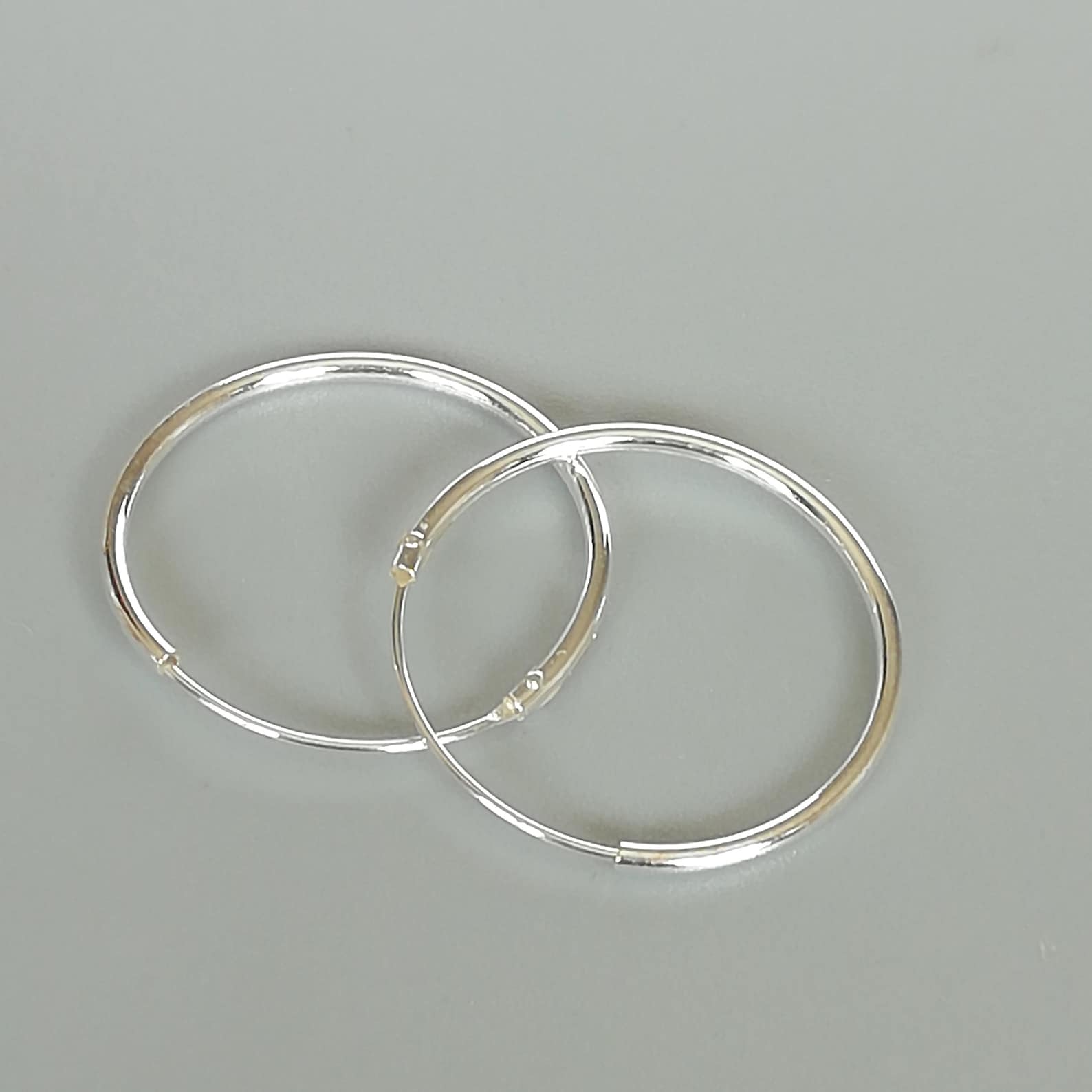 Sterling silver 20mm ear hoops Ear hoops Minimalist | Etsy