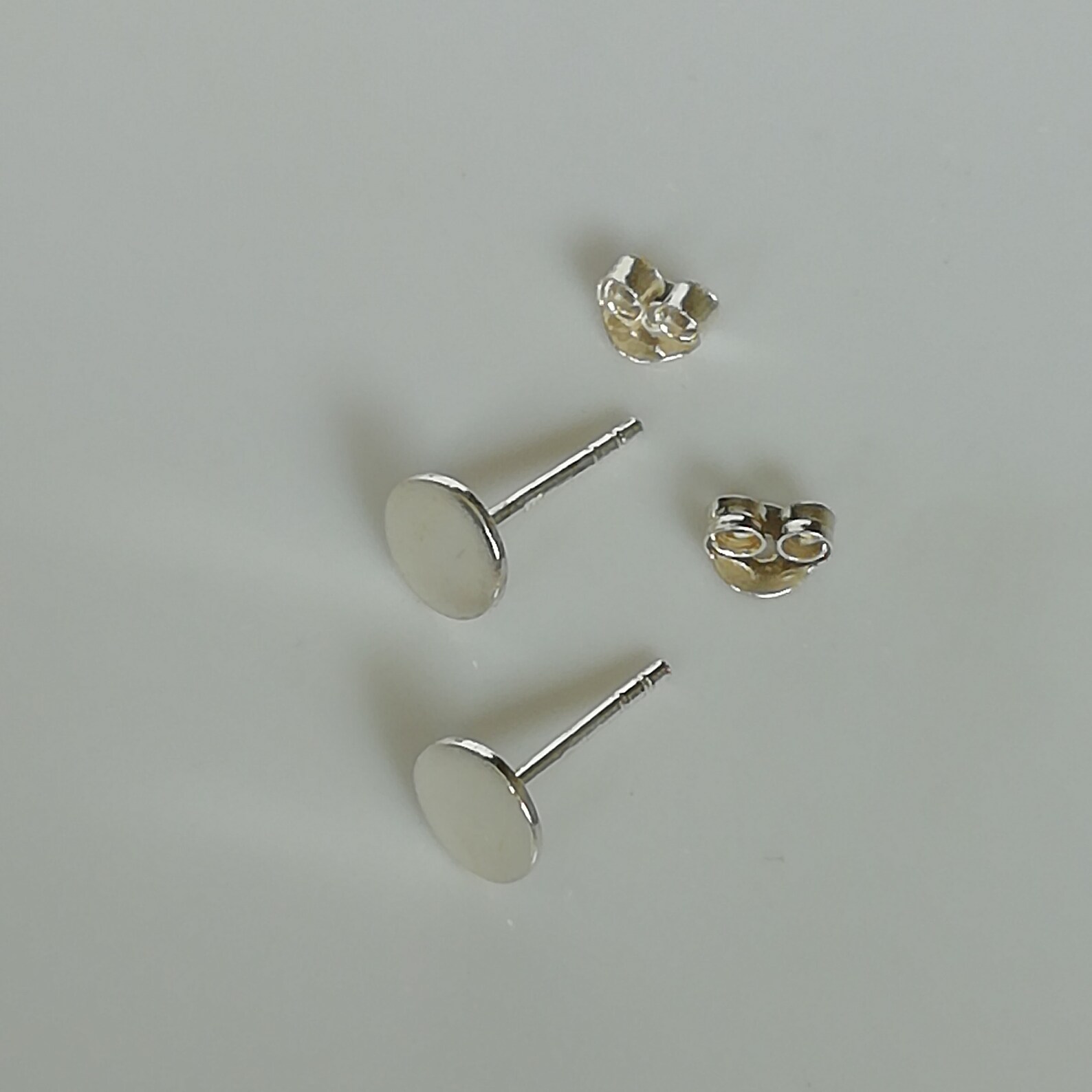 6mm Ear Studs Round Silver Studs Tiny Studs Simple Ear - Etsy