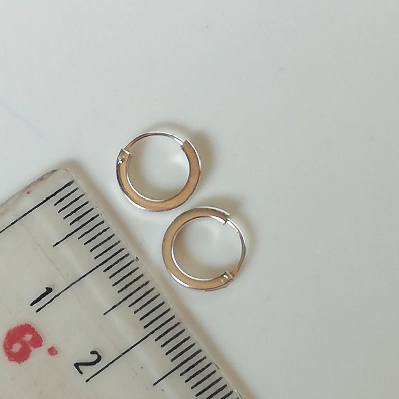 10mm Huggie Hoops Silver Hoop Earrings Small Hoops Girls | Etsy