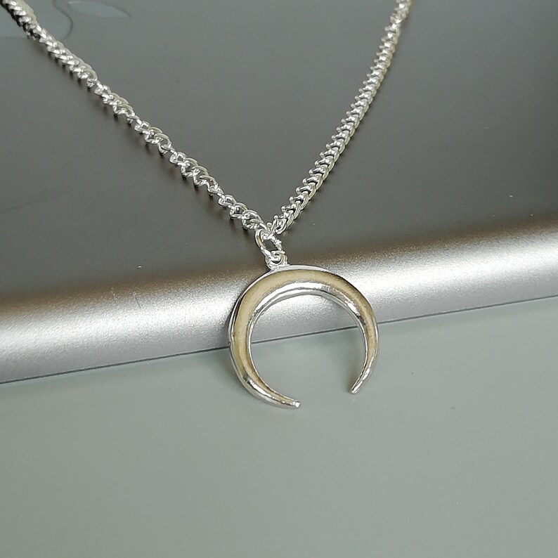 Crescent Moon Bracelet | Sterling Silver Charm Bracelet | Celestial ...